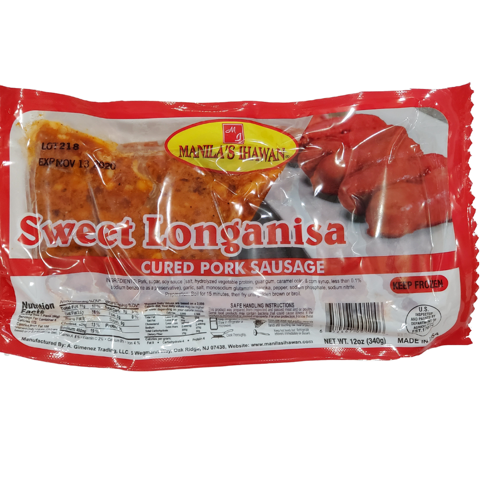 Manila's Ihawan Longanisa (Filipino Cured Sausage) - 12 oz. (340g) | R ...