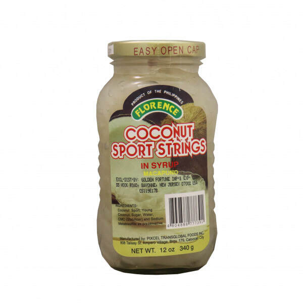 Florence Coconut Sport Strings in Syrup (Macapuno) | 椰絲糖水 | R&T Asian ...